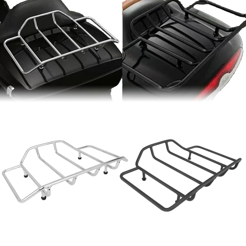 Motorcycle-Tour-Pack-trunk-Luggage-Top-Rack-For-Harley-Touring-Road ...