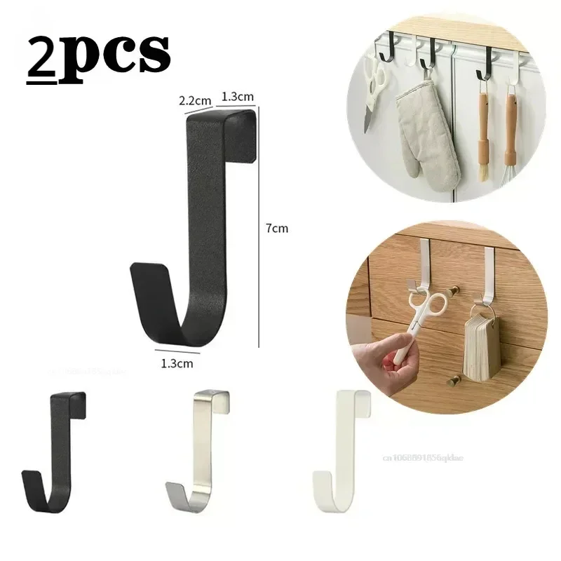 Metal-Hooks-Kitchen-Cabinet-Door-Back-Hook-Bathroom-Hanging-Rack ...