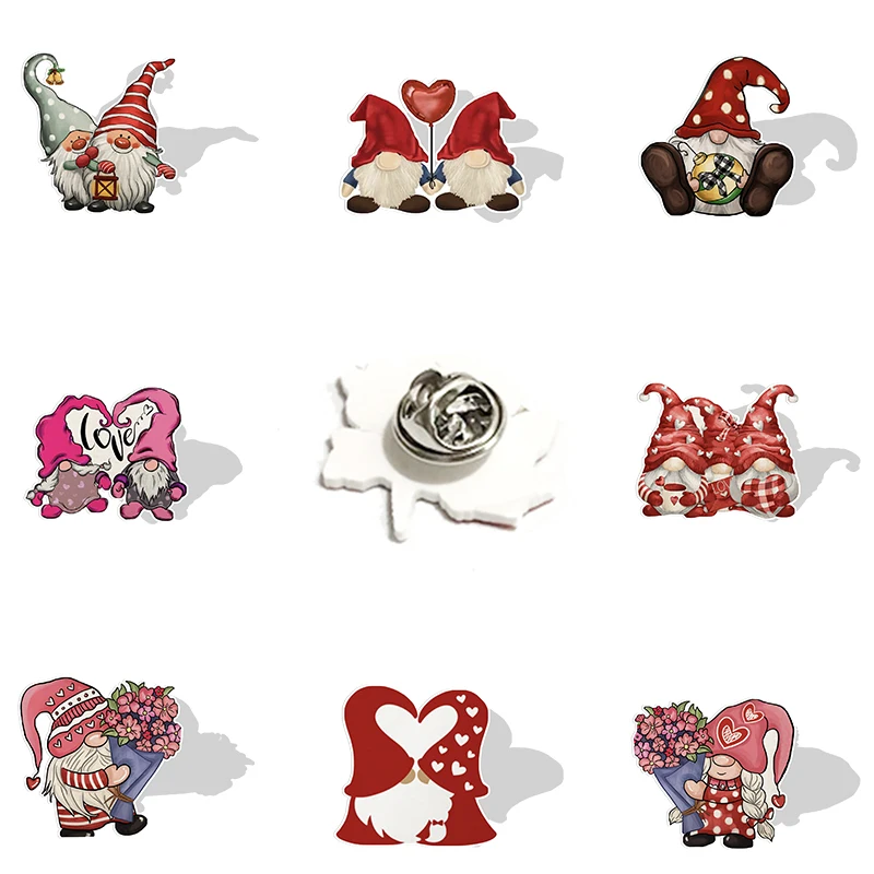 Gnomes-Handmade-Dwarf-Mermaid-Faceless-Lapel-Pins-Resin-Acrylic-LOVE ...