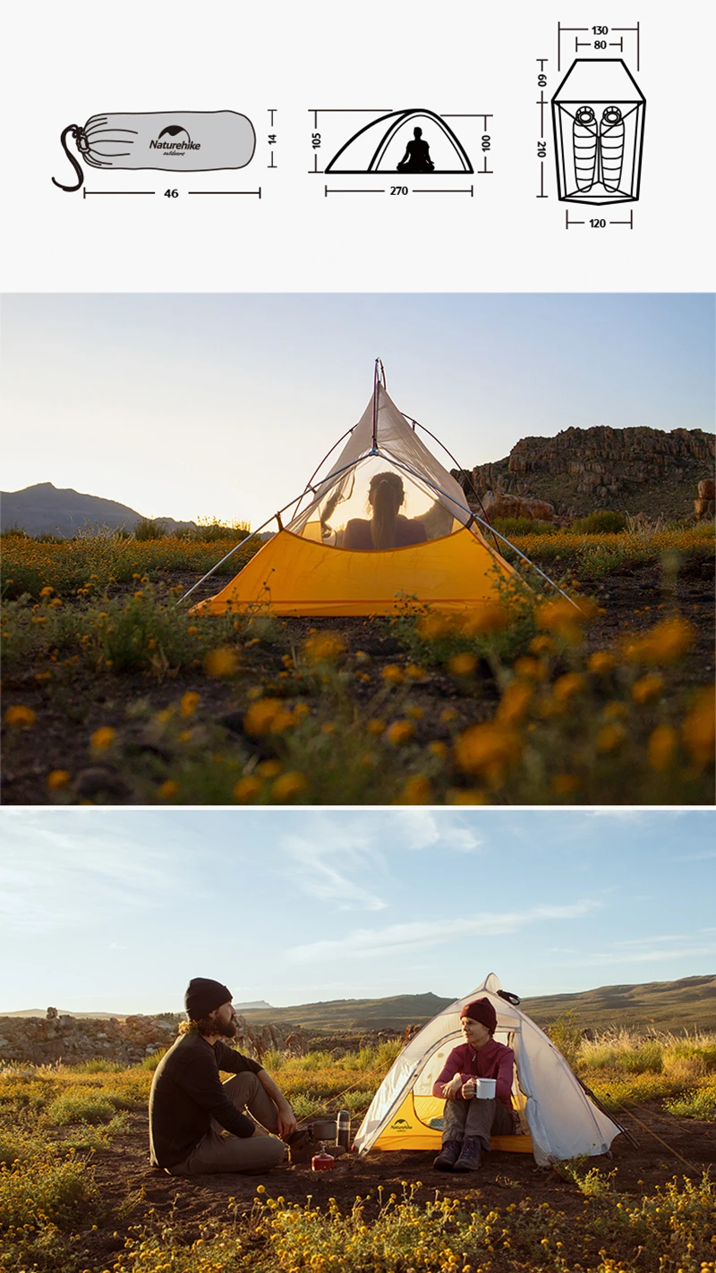 Туристическая ультралегкая палатка Naturehike, складная ...