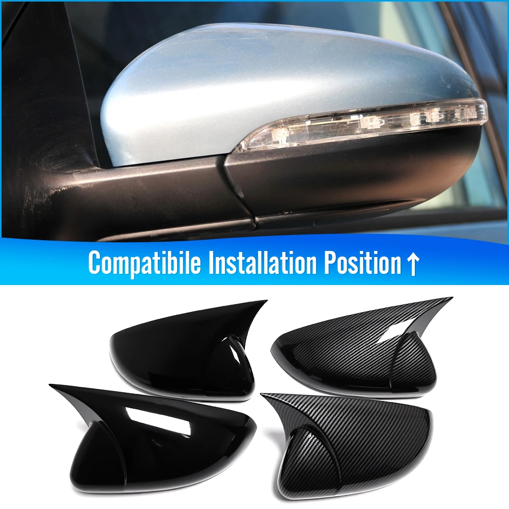 2Pcs Plastic Carbon For VW MK6 Golf 6 GTI Car Exterior Trim OX Side ...