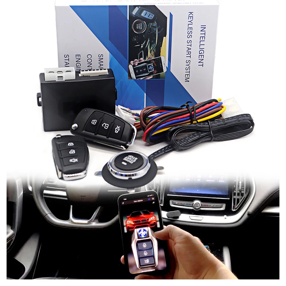 Universal Car Alarm AutoStart Keyless Entry System Remote Start Kit For ...
