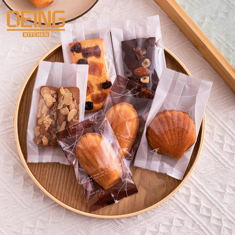 Translucent Plastic Madeleine Cookie Packaging Bags Cupcake Wrapper ...