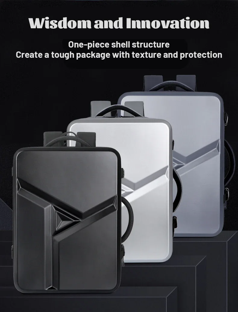 17.3”Hard Shell Backpack Men’s Business Laptop Backpack Thickened 50L ...