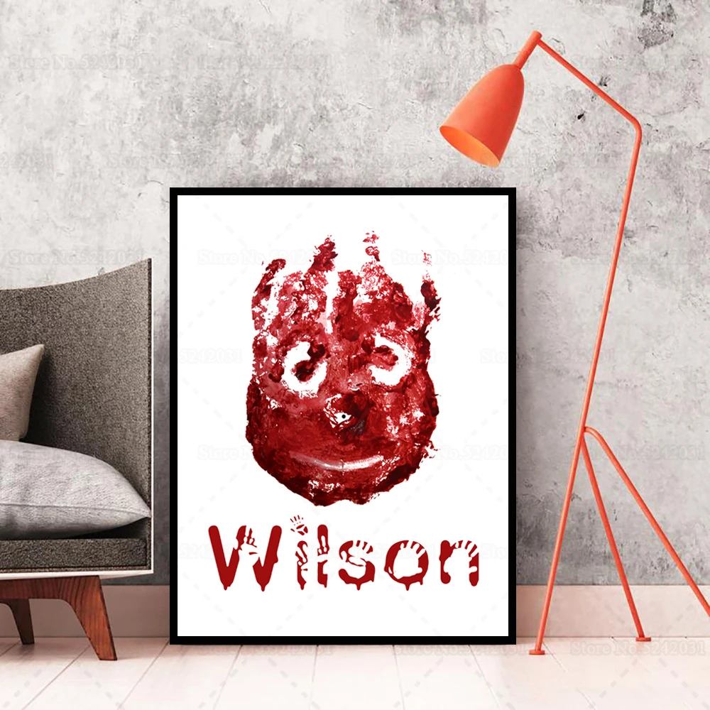 Affiche-de-dessin-anim-de-Wilson-le-volley-ball-peinture-sur-toile-dr ...