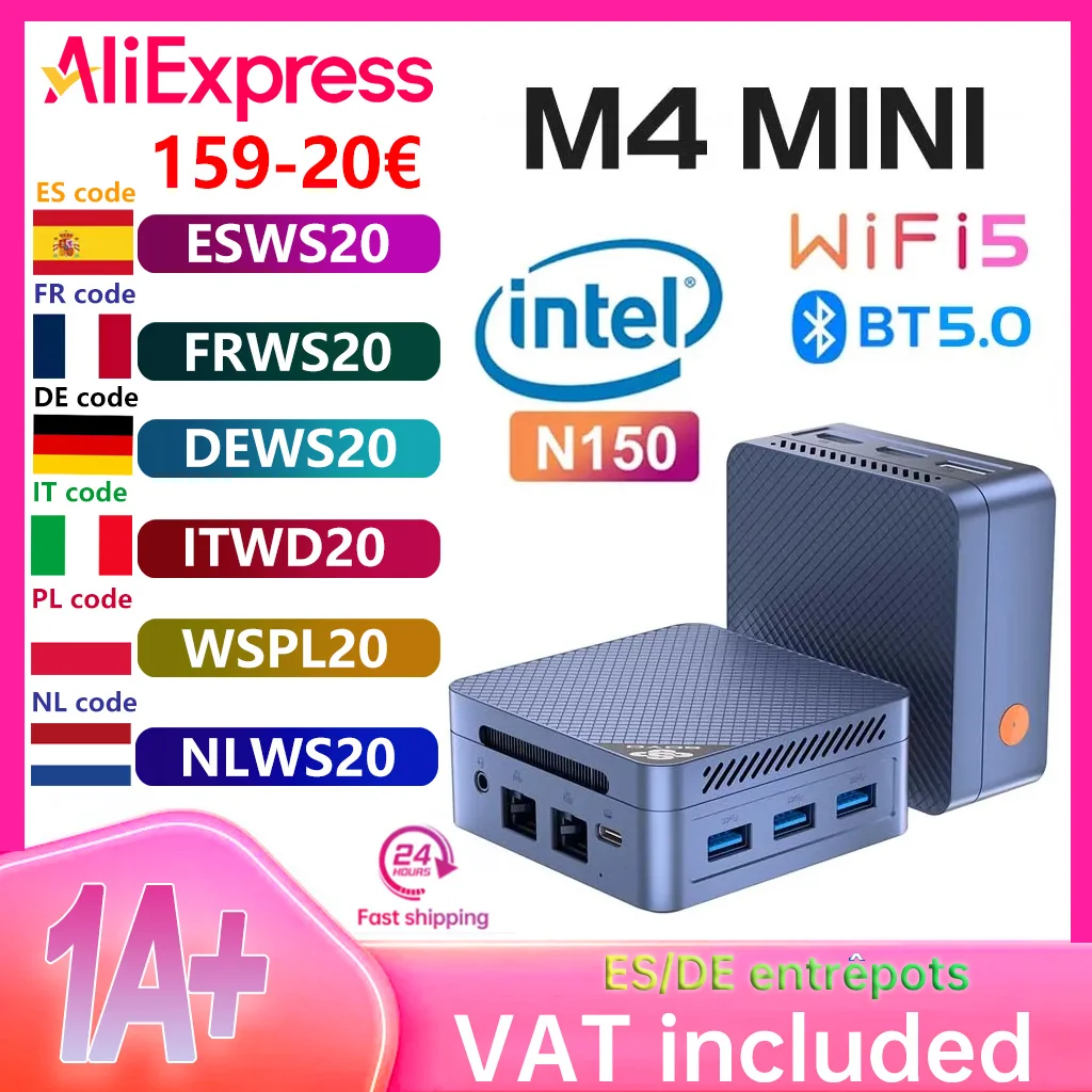 Mini PC SOYO M4 Mini Intel Twin Lake N150 Processor LPDDR5 12GB RAM ...