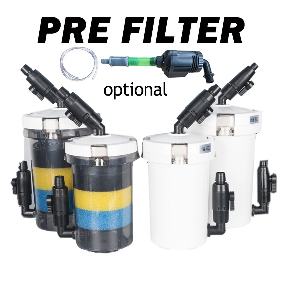 Sunsun depósito externo para acuario, prefiltro con esponja, cubo de ...