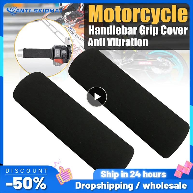 Motorcycle-Hand-Protector-Foam-Protaper-Cuffs-Anti-Slip-Handlebar-End ...