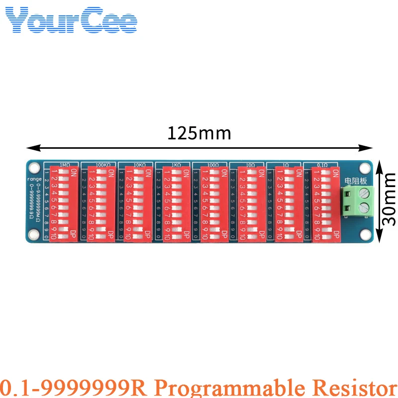 0-1-9999999R-Programmable-Resistor-Resistance-Board-PCB-Module-Eight ...