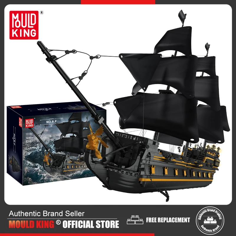 MOULD KING 13186 Black Pearl Ship Pirate Ⅱ Pirates Ship 5266PCS ...