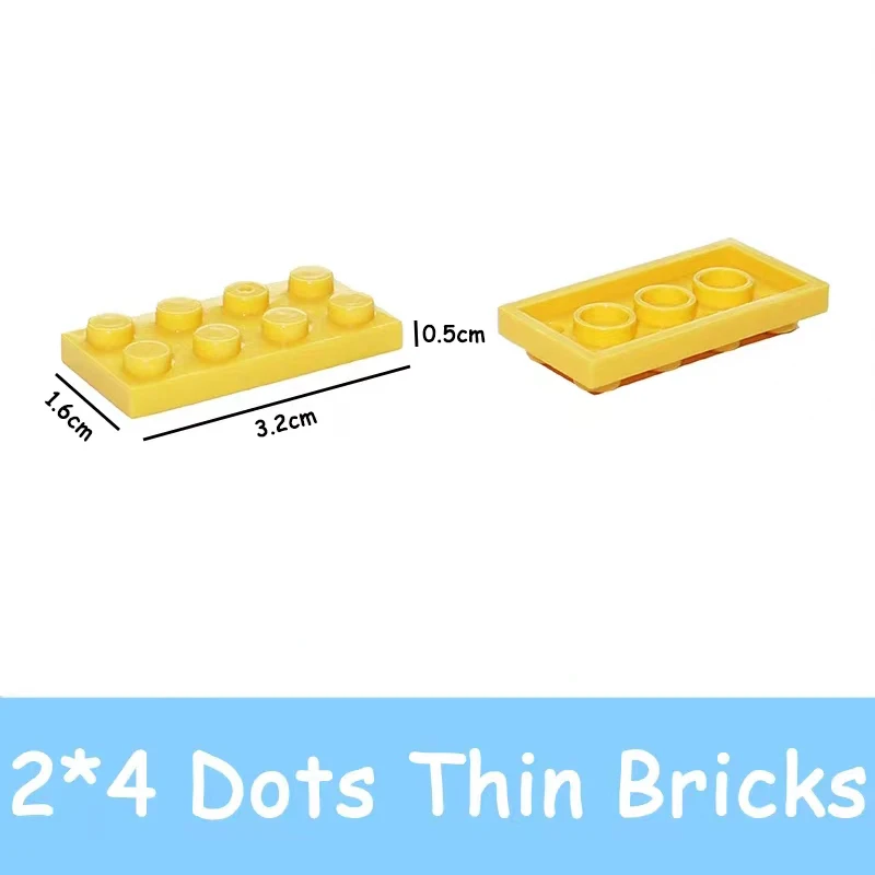 2x4-Dot-Plate-MOC-Assemble-Particles-DIY-Building-Blocks-2-4-Figures ...