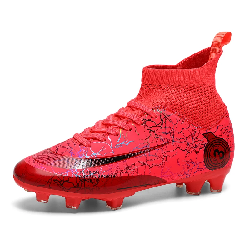 Men-s-Football-Boots-High-Top-Soccer-Shoes-Kids-High-Quality-Anti-Slip ...