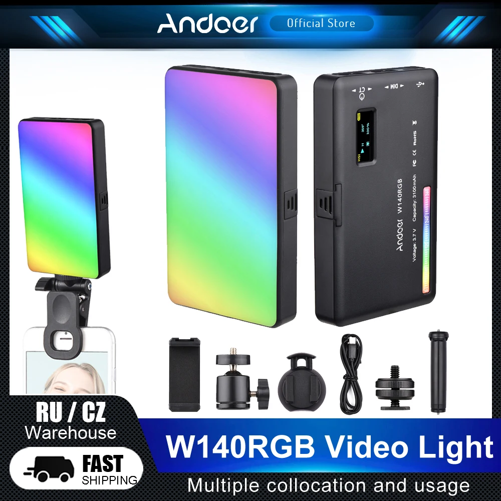 Rgb Led Video Light Photography | Andoer W140 Rgb Led Video Light - Andoer W140 Rgb - Aliexpress