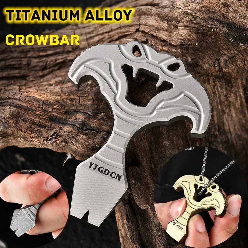 Creative Necklace Pendant Titanium Alloy Crowbar Nail Puller Bottle ...