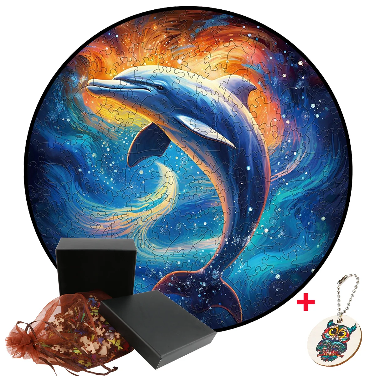 Unique-Dolphin-Animal-Shape-Puzzles-DIY-Wooden-Jigsaw-Puzzle-Family ...