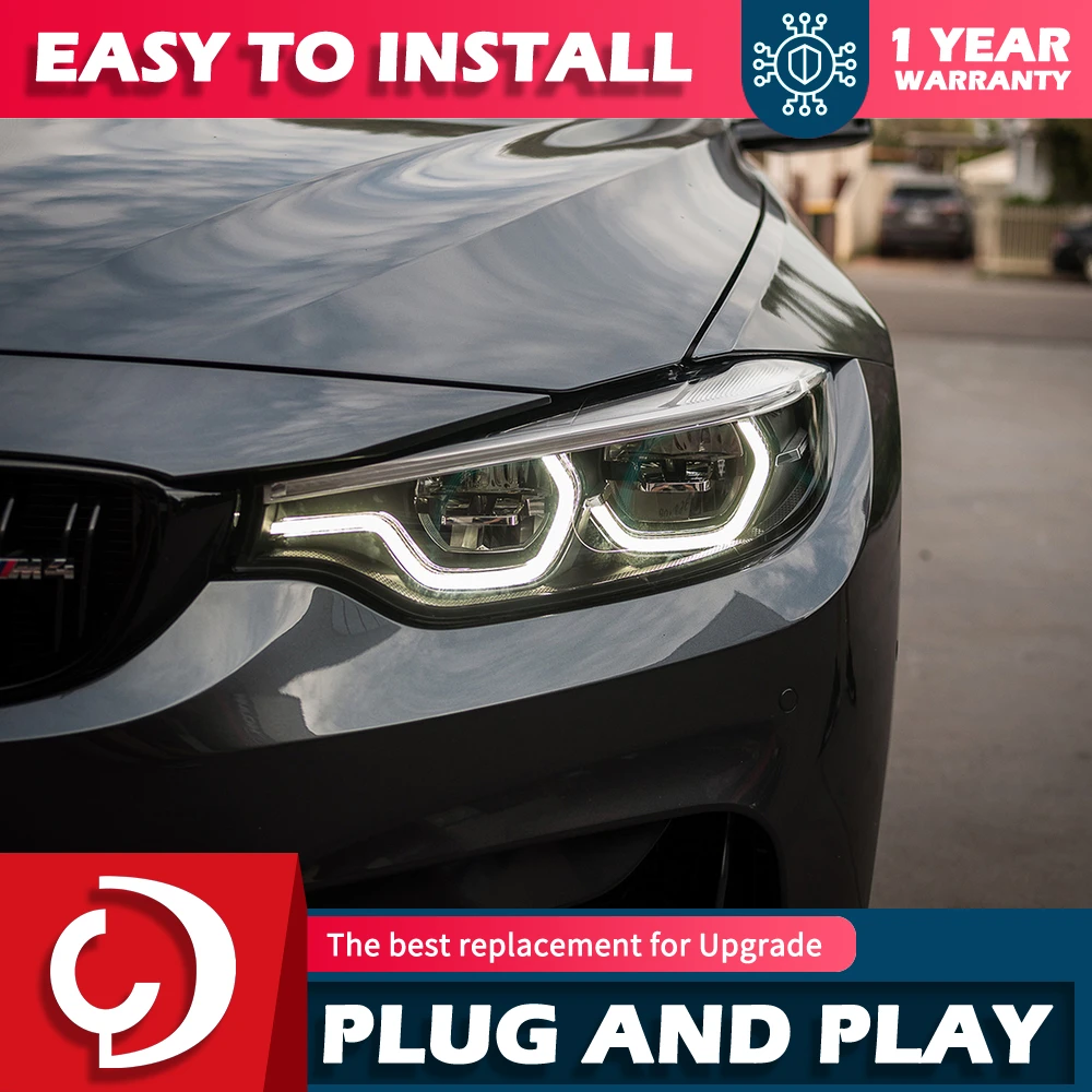 AKD Car Lights For F32 F36 F82 4 Series 2013-2019 Ful LED Headlight DRL ...