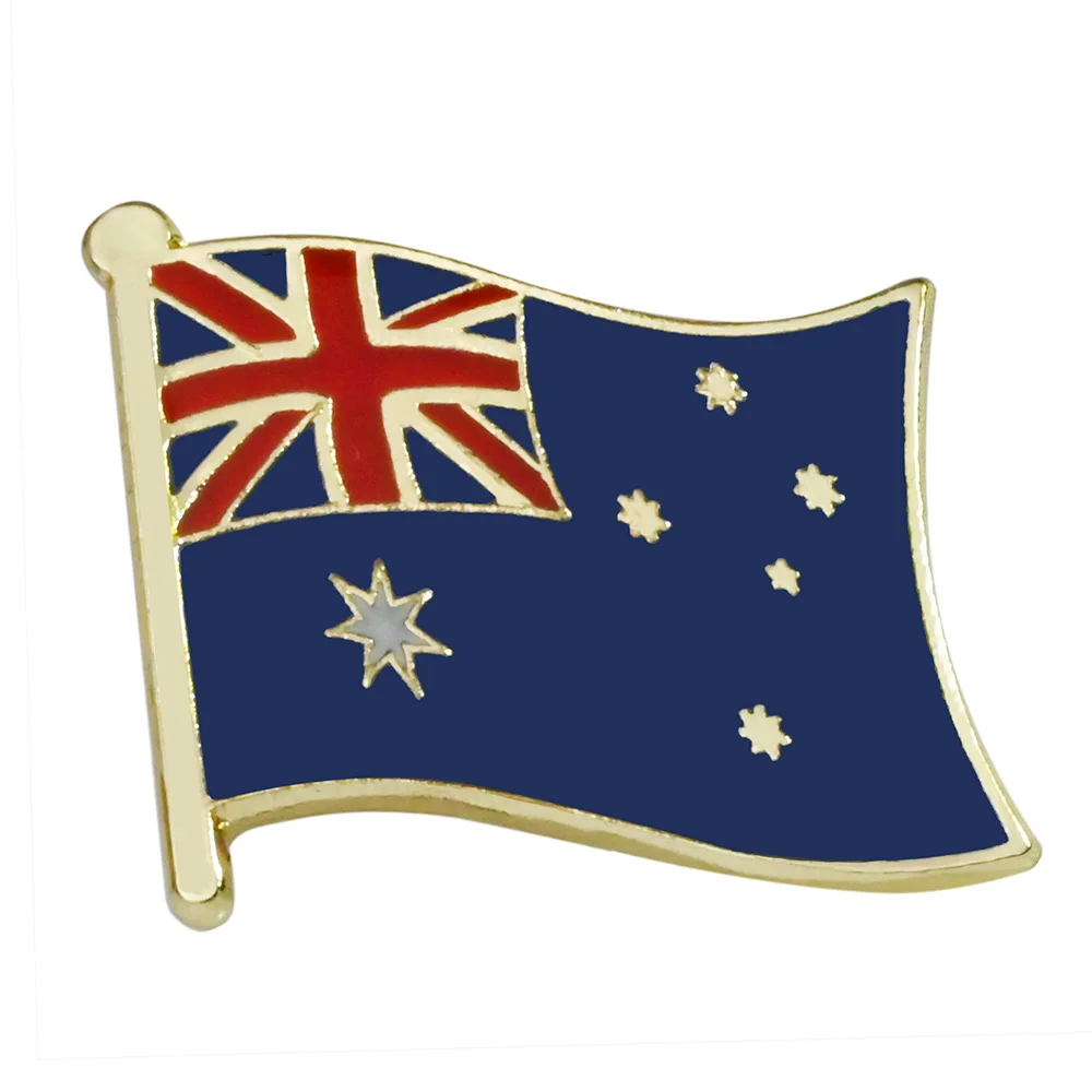 Metal Australia Flag Lapel Pins Oceania Countries Random Badges ...