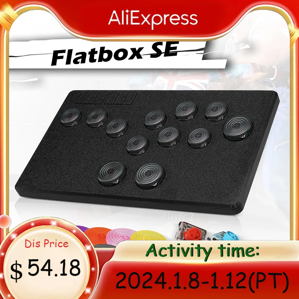 Flatbox-Rev5-Arcade-Controller-For-PC-Hot-Swappable-Mini-Hitbox ...