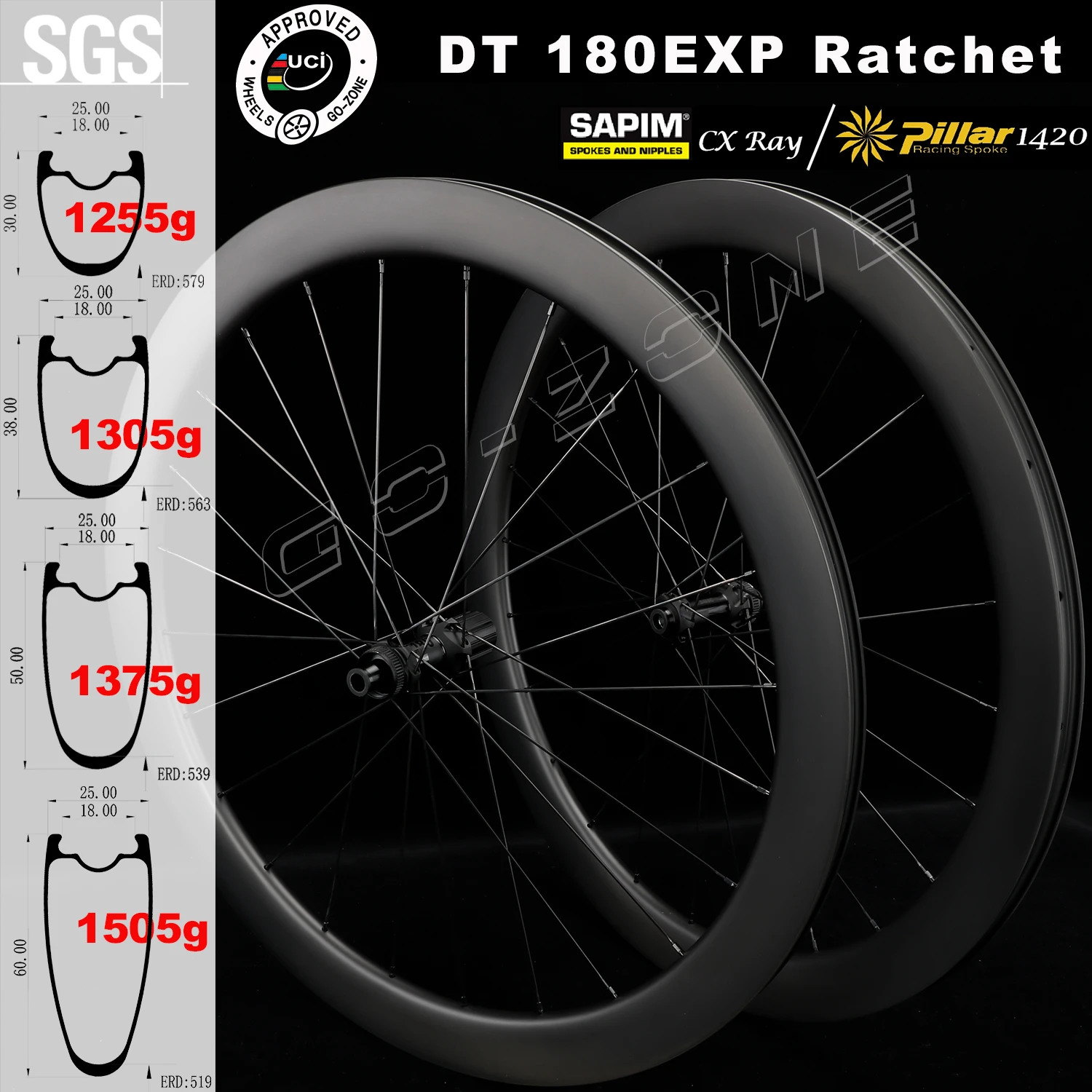 700c-Super-Light-1255g-DT-180-Disc-Brake-Carbon-Road-Wheels-Sapim-CX ...