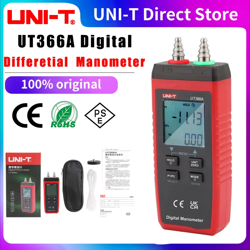 UNI-T UT366A Manometer Digital Surface Pressure Difference Measurement ...