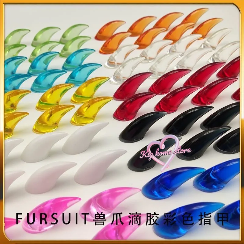 Furry-Paws-Claws-Animal-Gloves-Drip-Glue-Nails-Fursuit-Animal-Claws ...