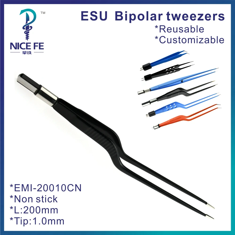 IEC-Bipolar-Forceps-Bipolar-tweezers-Straight-tip-Electrosurgical-unit ...
