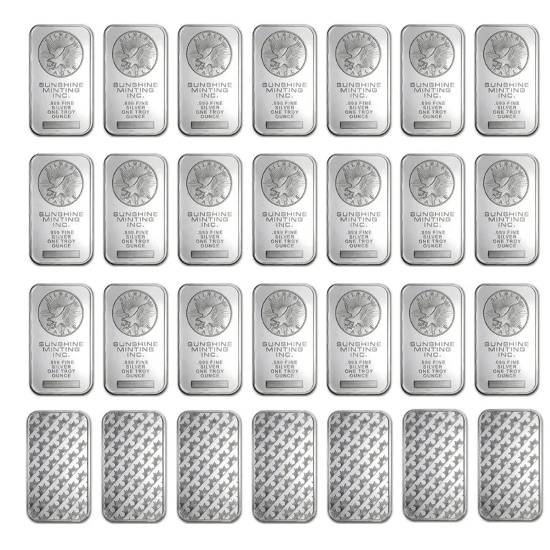 1-5-20pcs-Sunshine-Minting-1-oz-Silver-Bar-Silver-Bullion-Bar-Eagle ...