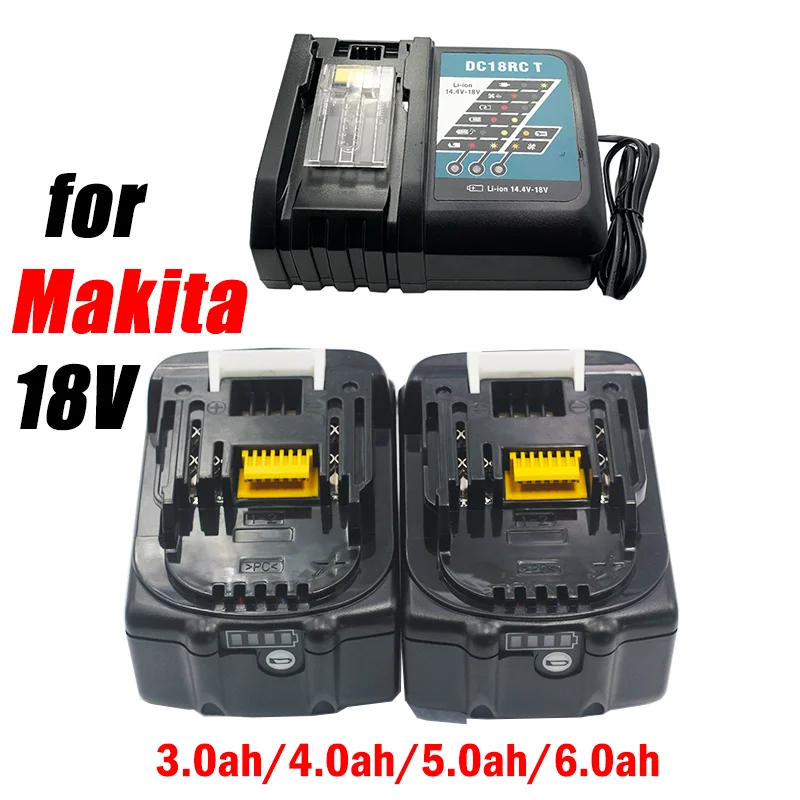 2021 For Makita 18v 6000mah 5.0ah / 6.0ah Rechargeable Power Tools Battery With Led Li-ion ...