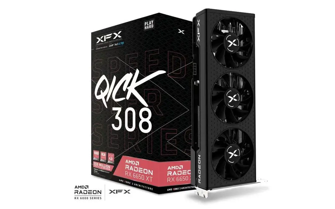 New-XFX-SPEEDSTER-QICK-MERC-308-RADEON-RX-6650-XT-Gaming-Graphics-Card ...
