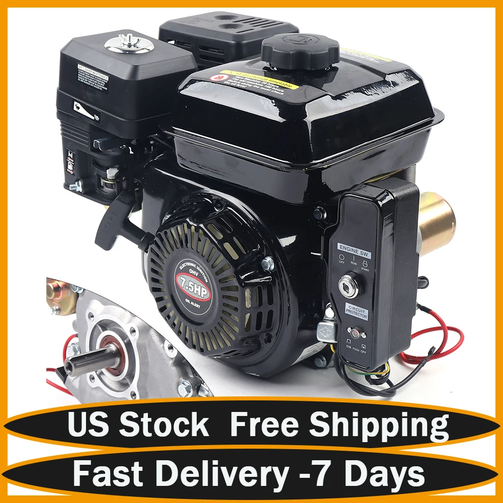 4-Stroke-212CC-7-5-HP-Gas-Engine-Motor-w-Electric-Start-Upgrade-Version ...