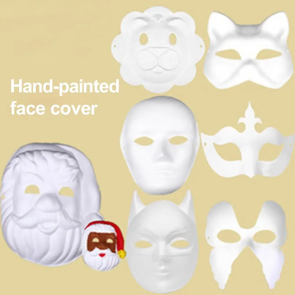 1-Set-Half-Face-Mask-DIY-Paper-Pulp-Masque-DIY-Painting-Masquerade ...