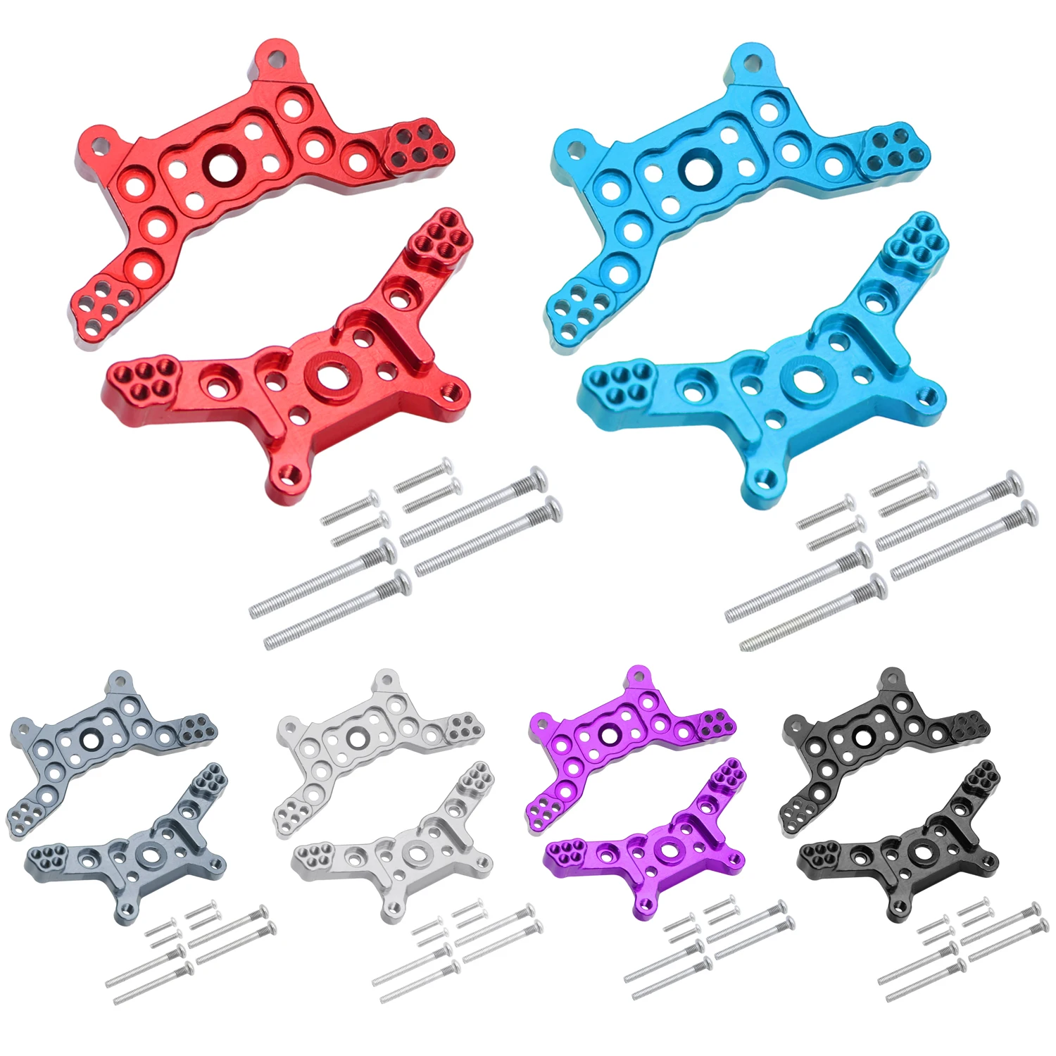 2Pcs Mjx Hyper Go 14209 14210 Metal Front Rear Shock Tower Shock ...