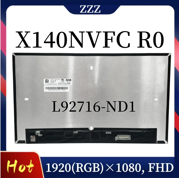 14.0" X140NVFC R0 No Touch L92716-ND1 FHD IPS 1920X1080 Screen For HP ...