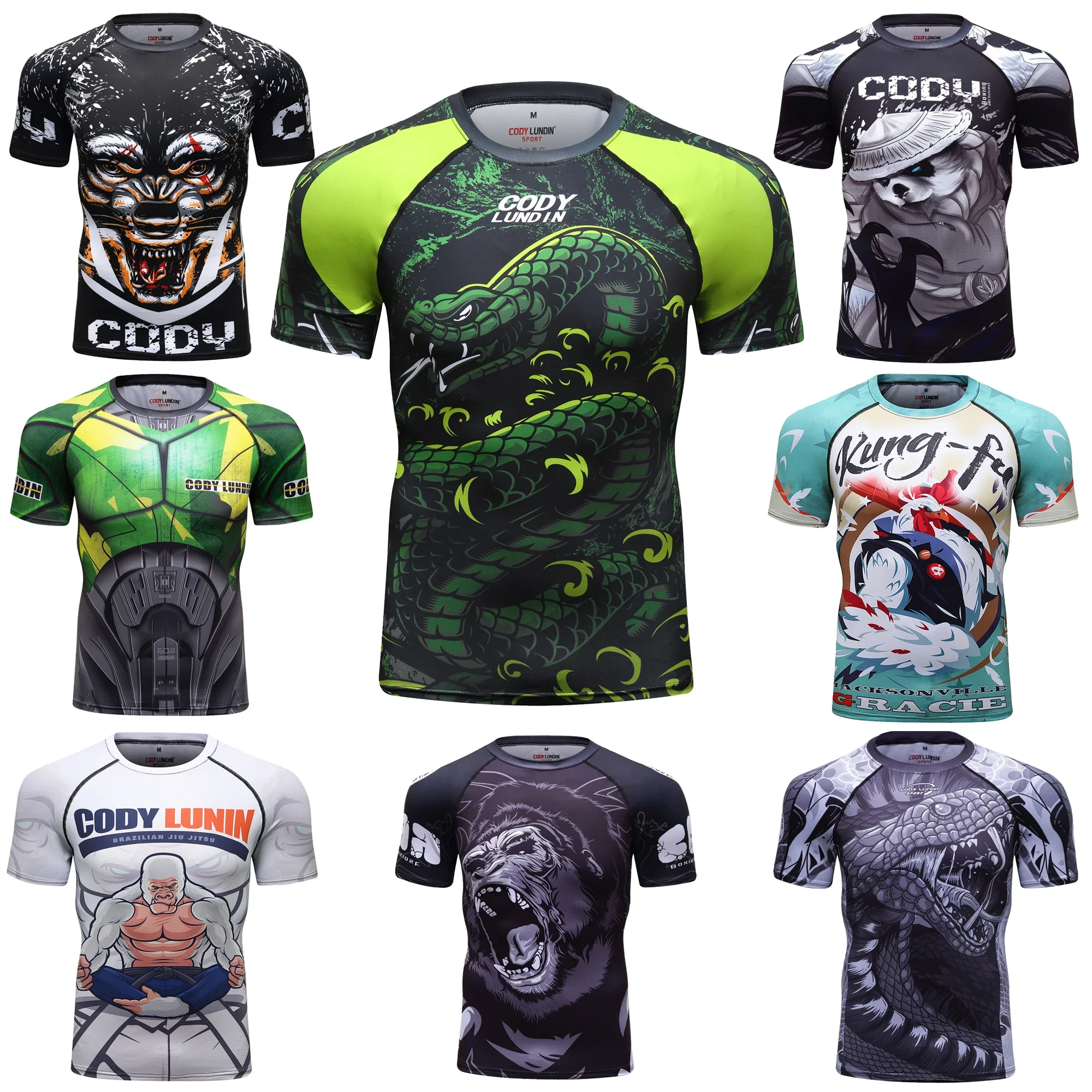 Sportswear Bjj Rash Guard Grappling Brazilian Jiu Jitsu Adults Mens ...