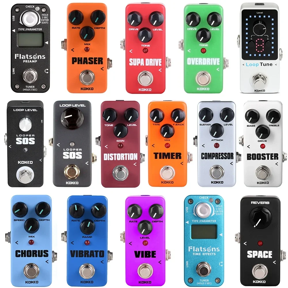 KOKKO Electric Guitar Effect Pedal Compressor/Booster/Distortion/Chorus ...