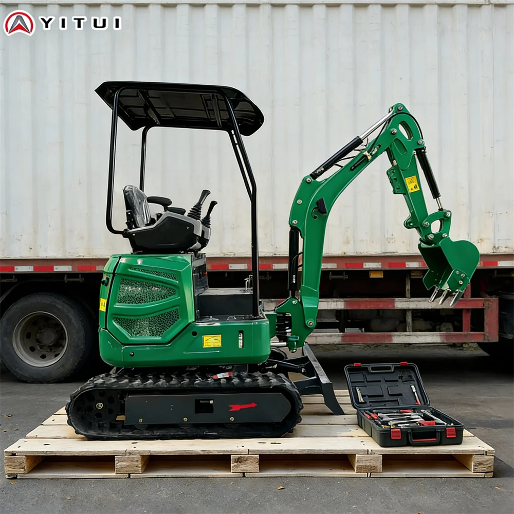 Customized Mini Excavators Kubota Diesel Engine Powerful Family Farms ...