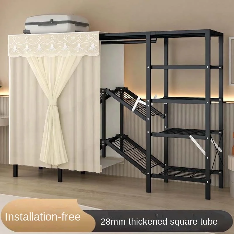 Foldable-Cloth-Shelf-Simple-Open-Closets-Folding-Wardrobe-for-Clothes ...