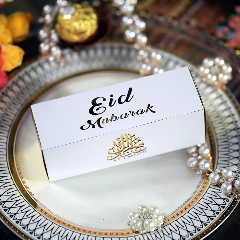 10pcs Eid Mubarak Chocolate Candy Box Ramadan Kareem Gift Pakcing Box ...