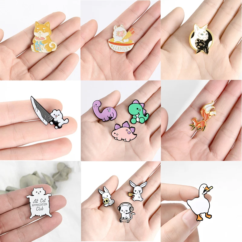 Animal Enamel Pin Custom | Enamel Rabbit Brooches | Rabbit Jewelry ...