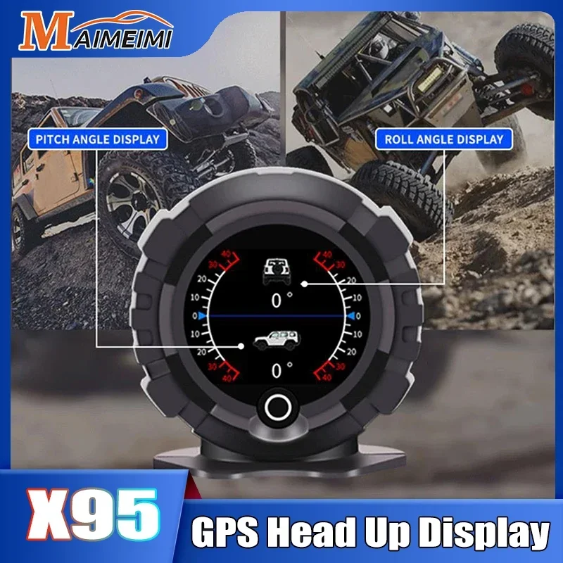Car GPS Head Up Display Digital 4x4 Inclinometer Pitch Slope Angle ...