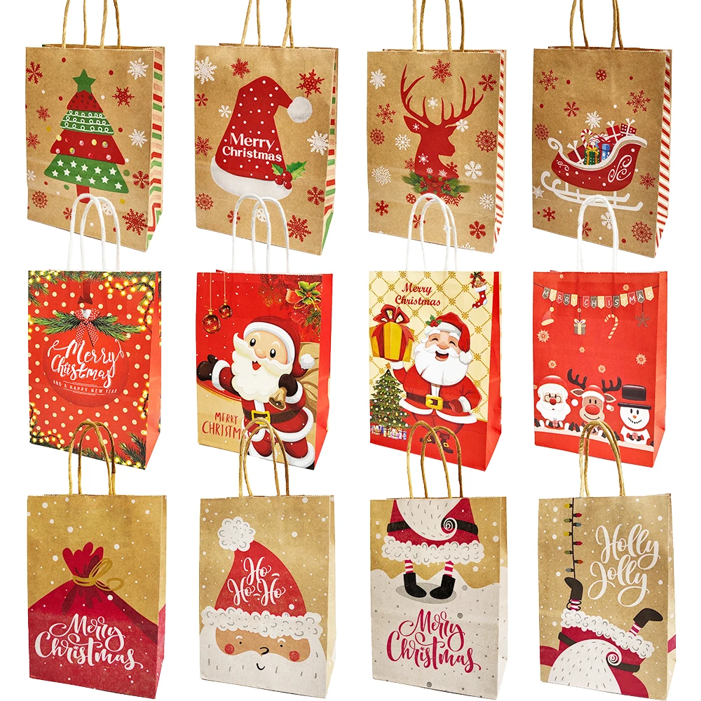 4Pcs-Christmas-Gift-Bags-Christmas-Paper-Bags-Santa-Claus-Elk-Bell-Xmax ...