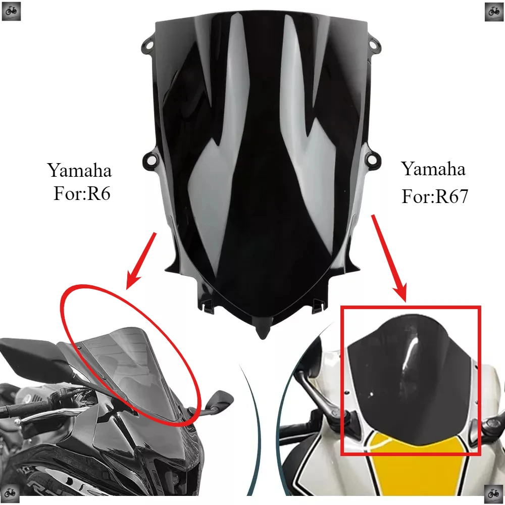 Motorcycle-Front-Windshield-Windscreen-Screen-Accessories-Motos-Fits ...