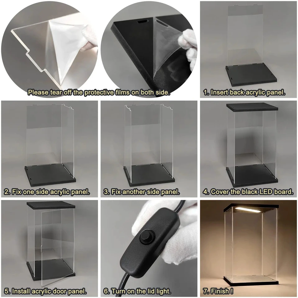 LED Acrylic Display Case, Led Display Cabinet, Display Box