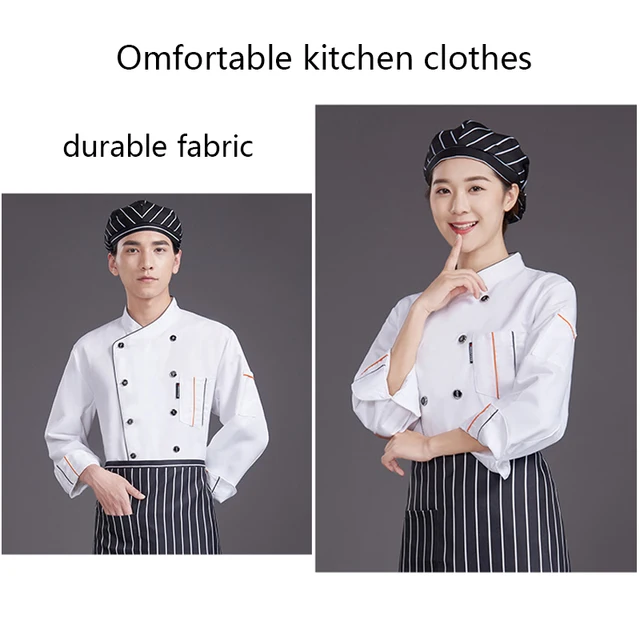 White Female Chef Uniform Restaurant Kitchen Jacket Bakery Kitchen ...