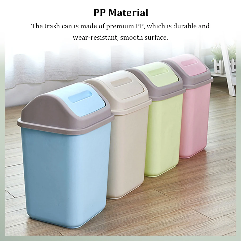Plastic Swing Lid Classified Bin Home Rubbish Waste Dustbin Kitchen ...