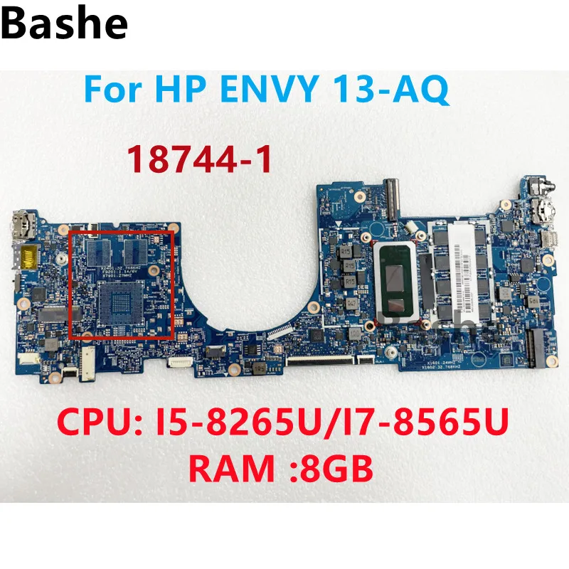 For-HP-ENVY-13-AQ-Laptop-Motherboard-CPU-I5-8265-I7-8565-RAM-8GB-18744 ...