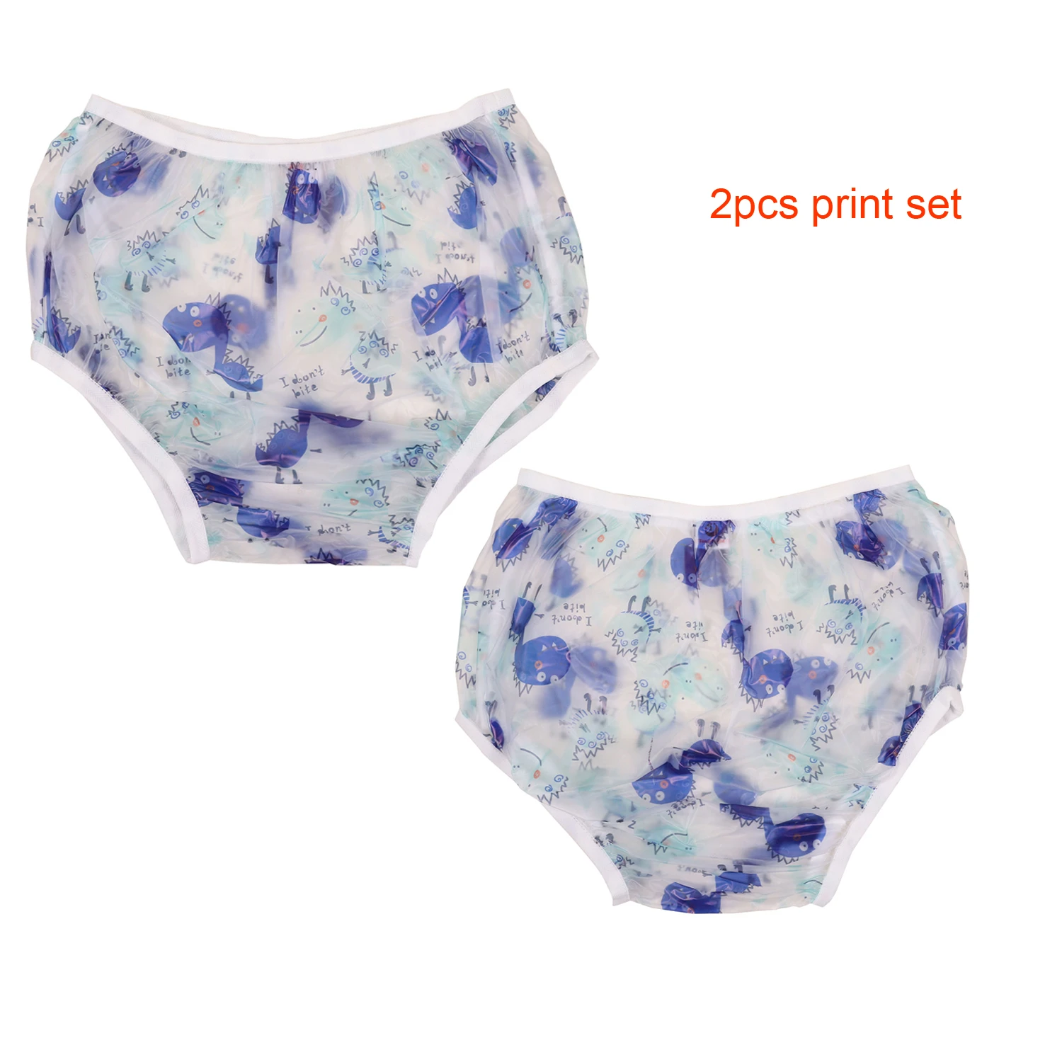 New print 2pcs Set Adult Baby Waterproof Pants ABDL PVC Diaper ...