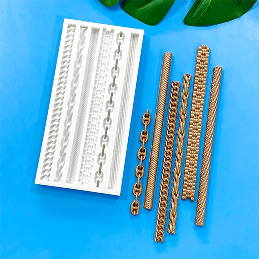 Chain-Cable-Rope-Lace-Silicone-Sugarcraft-Mold-Chocolate-Cupcake-Baking ...