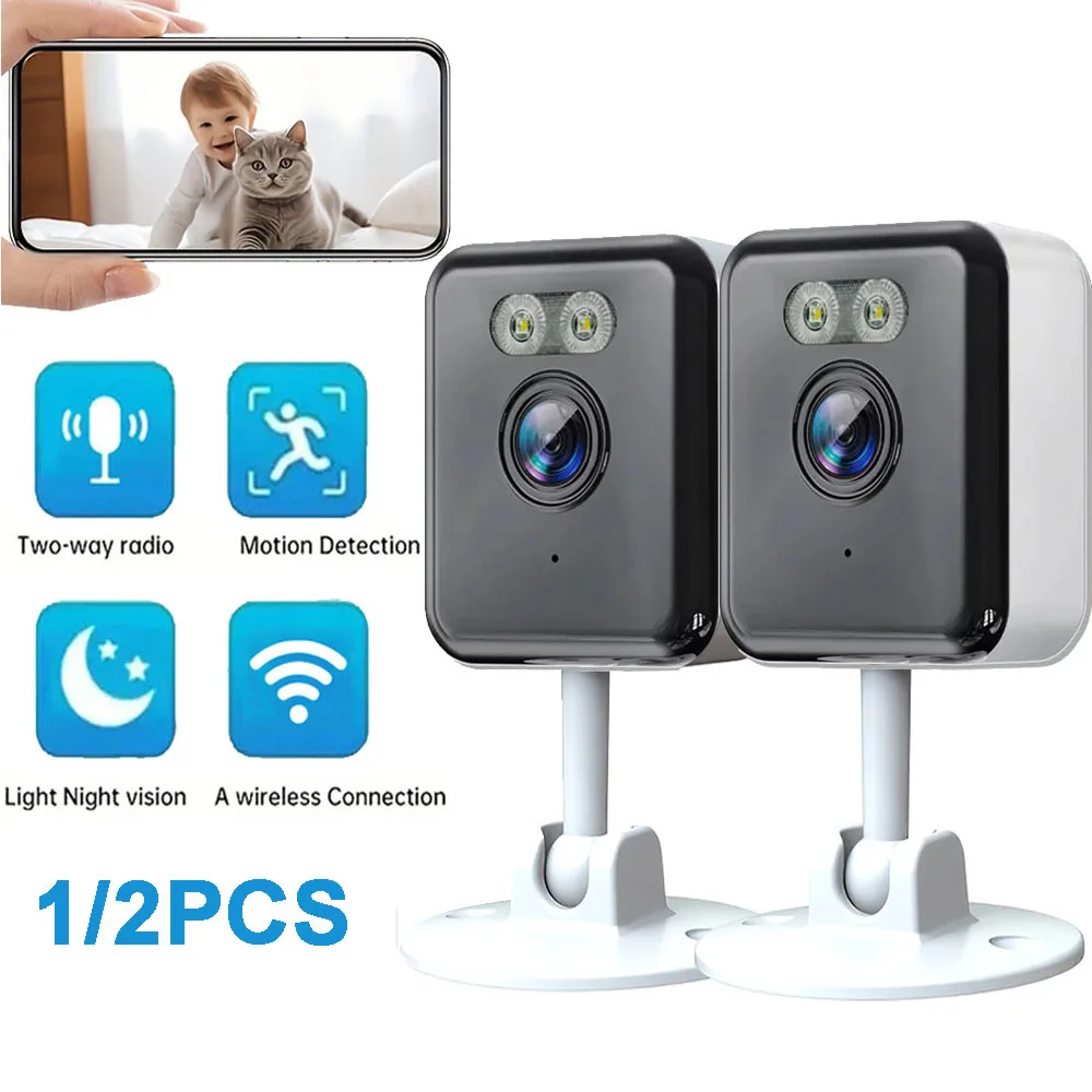 3MP Mini Cube Camera Wifi Indoor Two Way Audio Human Detection Home ...