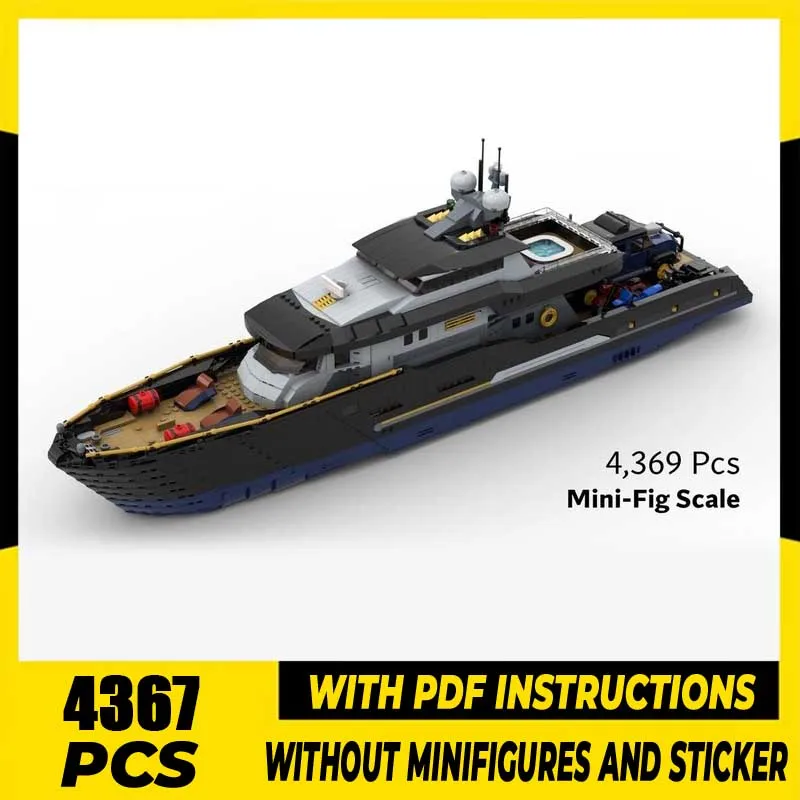 Moc Building Blocks The Explorer's Yacht Mini-fig Scale Model ...